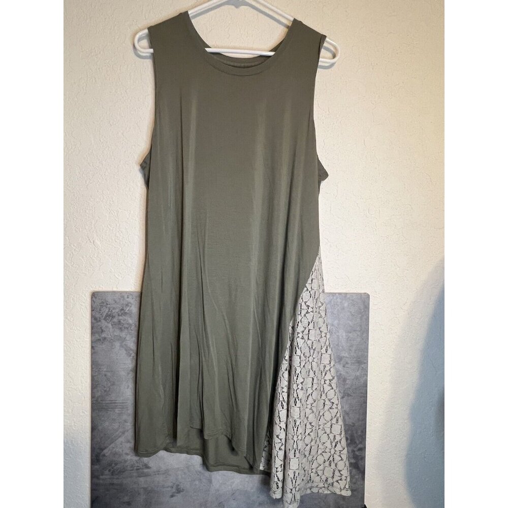 Logo Layers Lori Goldstein Olive Green Asymmetrical L… - Gem